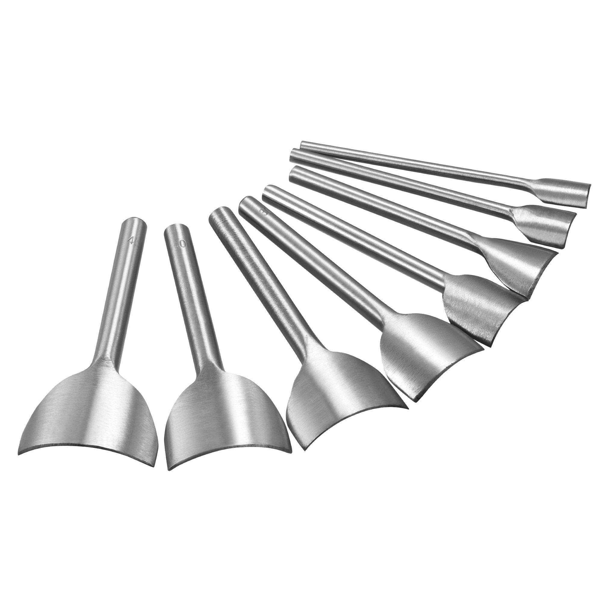 Arc-Shaped Leather Cutter Punch 10-45mm Strap End Punch Tool Set 8 Pack ...