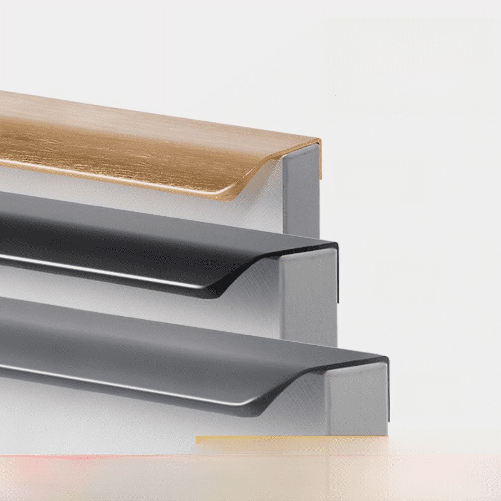 Arc Simple Invisible Handle Aluminum Alloy Nordic Black Cabinet Handle ...