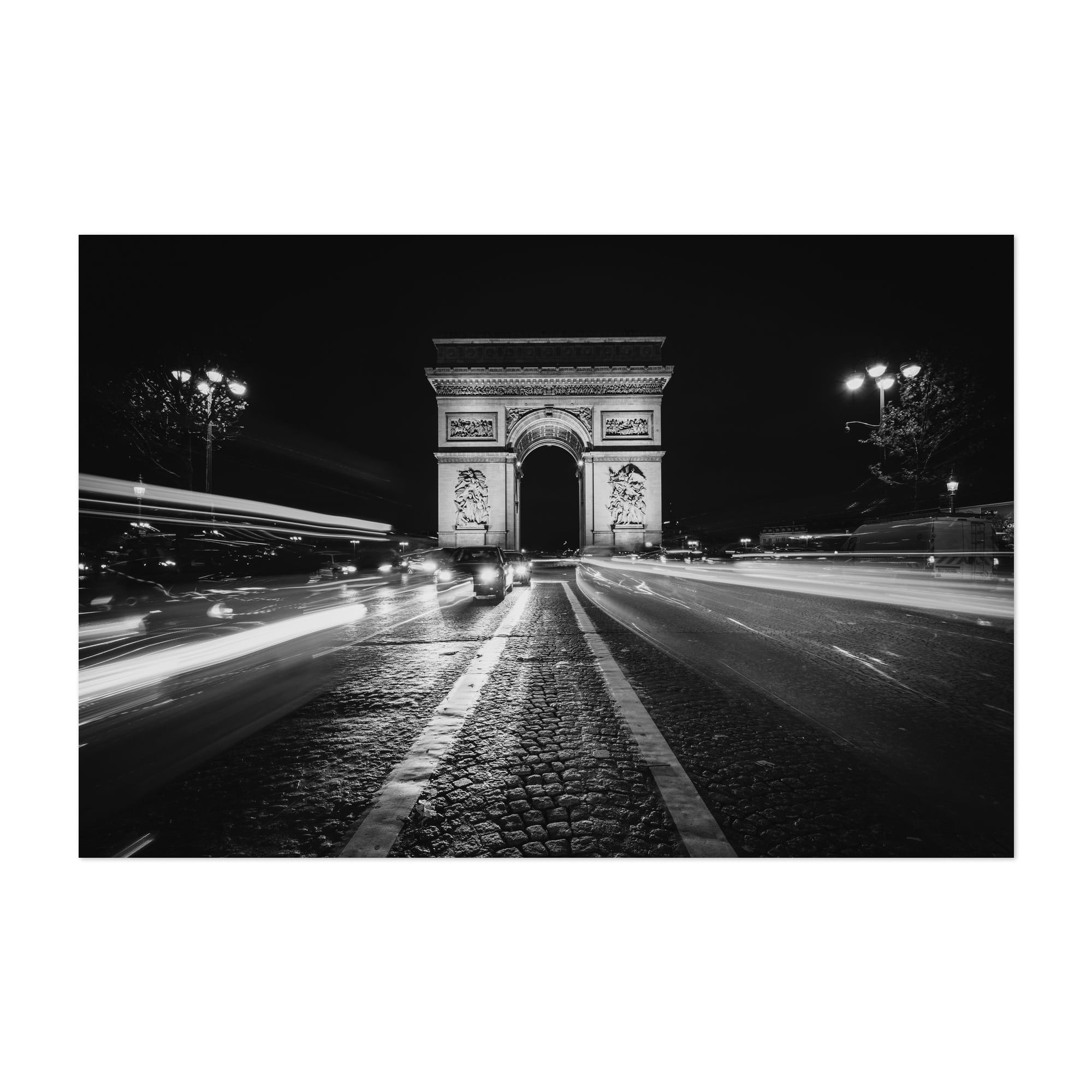 Arc de Triomphe B&W - Paris Île-de-France France Photography Black and White Architecture City ...