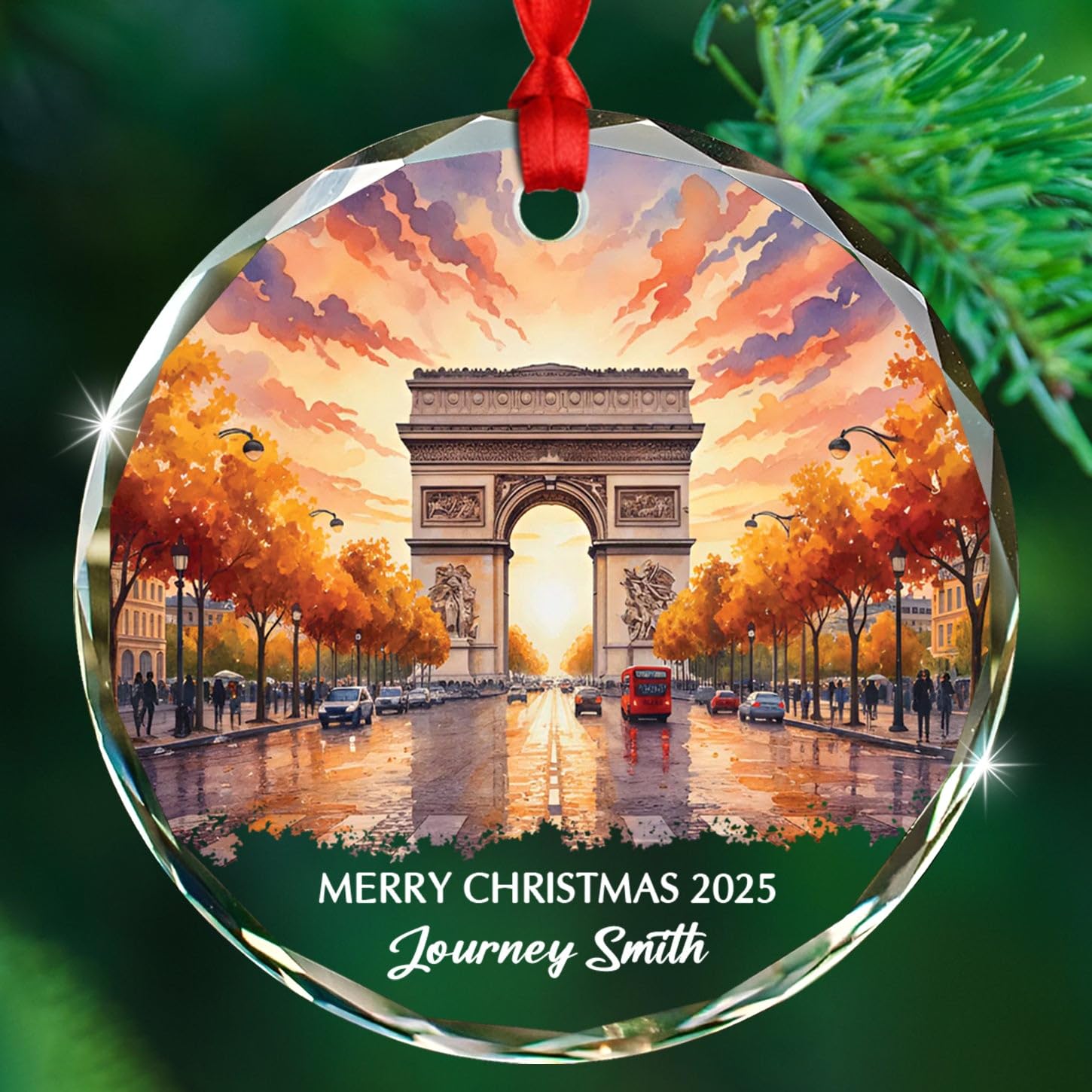 Arc de Triomphe France Ornament Gift for Dad Mom Family BFF ...
