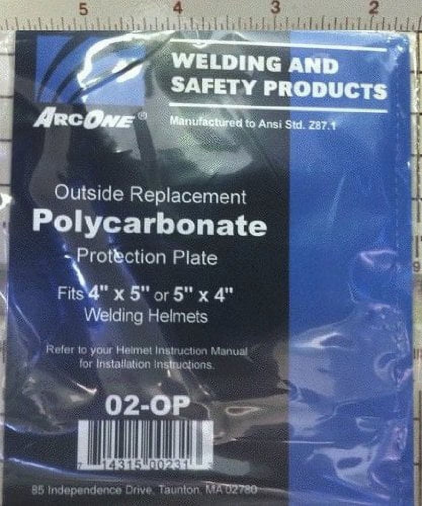 ArcOne 02-OP Clear Polycarbonate Protection Plate for 4 x 5 Helmets ...