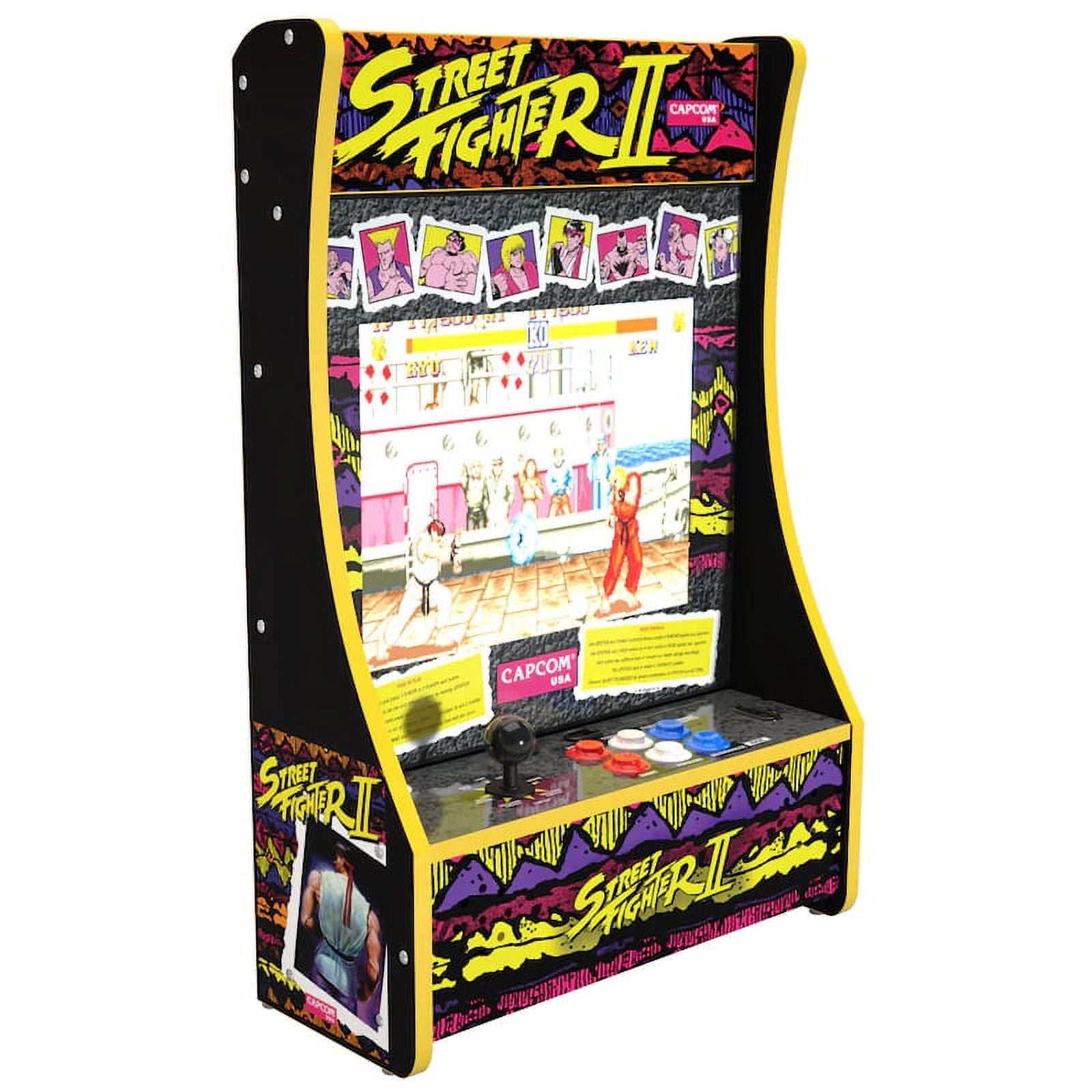 "Arcade 1UP Street Fighter II 8-in-1 Partycade with 17"" Screen, Light ...