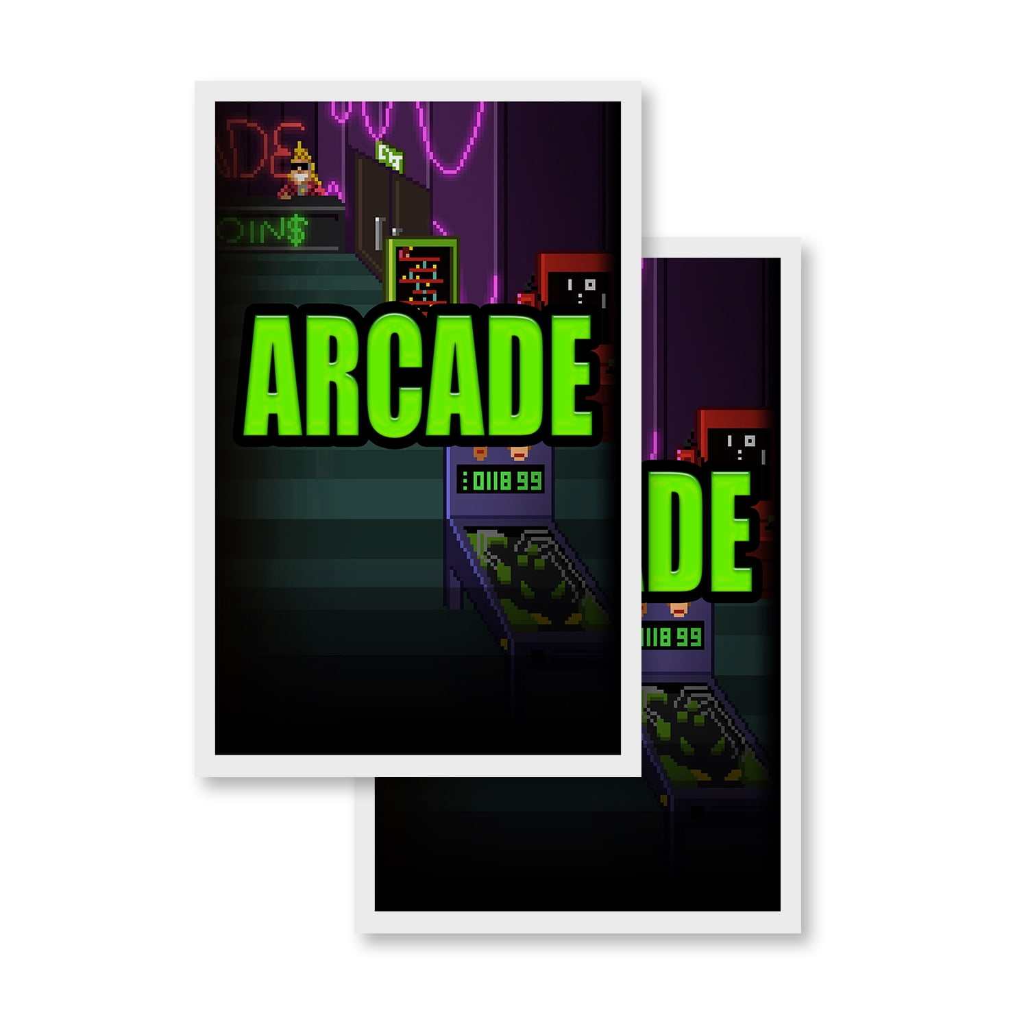 Arcade (2-PACK) 24" x 36" Vinyl Decals | Sign Insert Peel & Stick ...