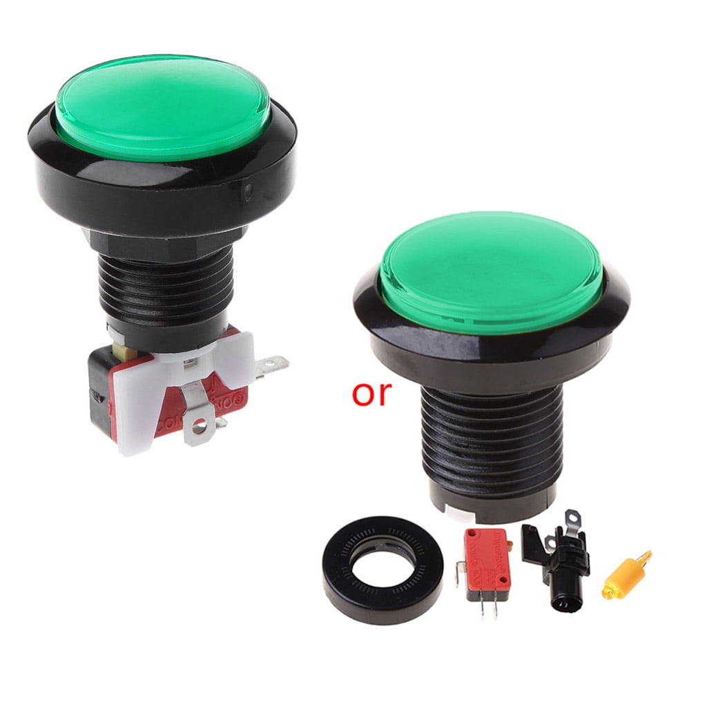 Arcade Button 45MM 12V LED Light Lamp Big Round Shape Arcade Game Push ...