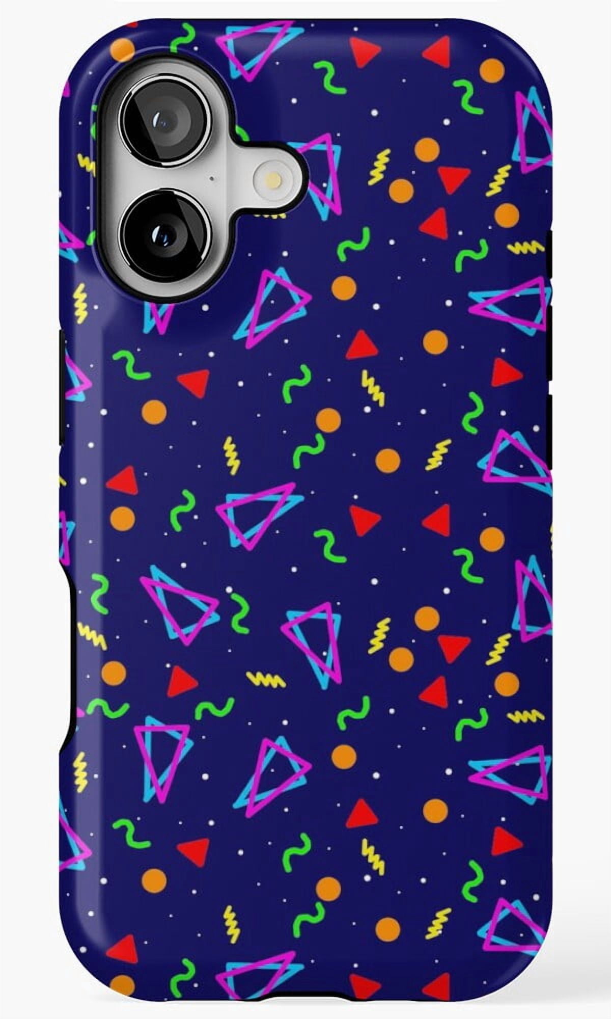 Arcade Carpet Retro 90s Laser Pattern Phone Case for iPhone 17 16 15 14 ...
