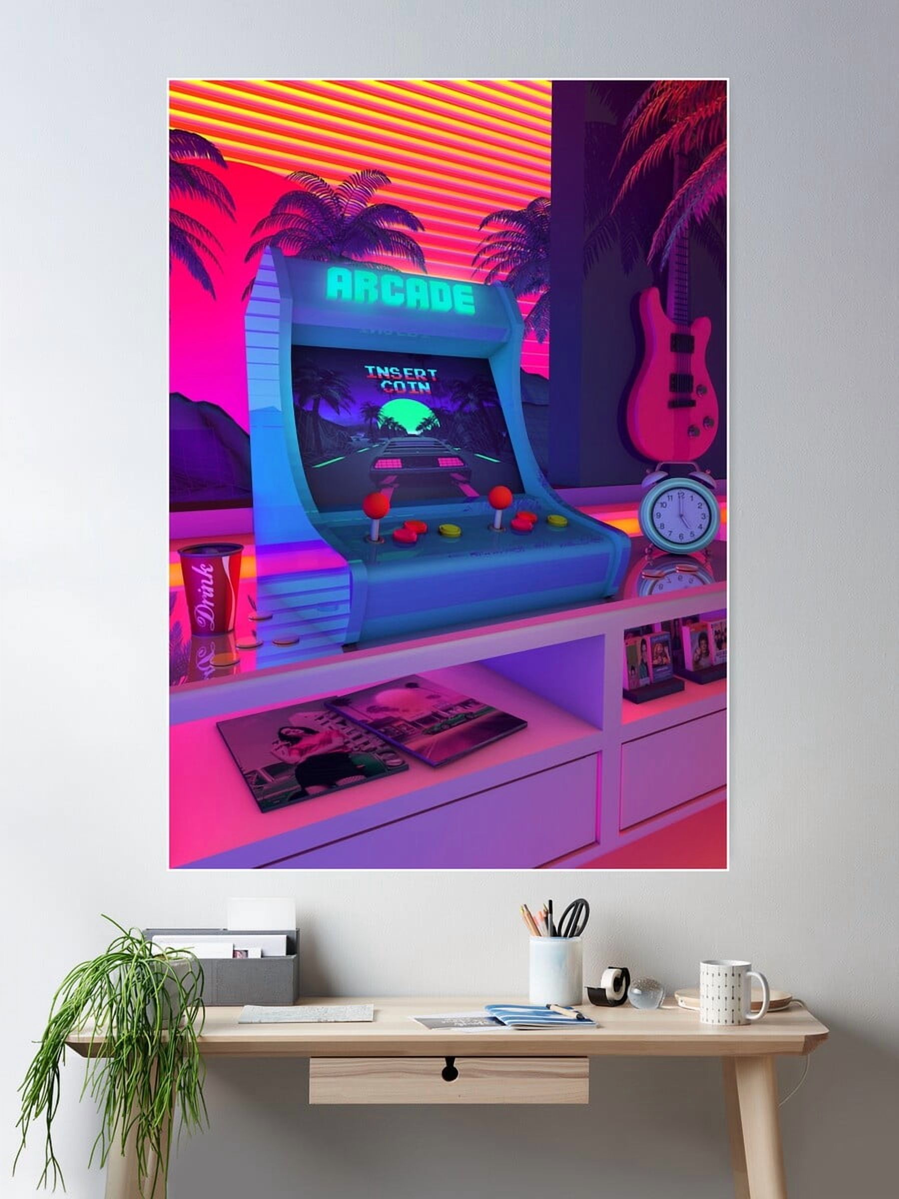 Arcade Dreams Poster Wall Art Modern Wall Decor For Living Room Bedroom ...