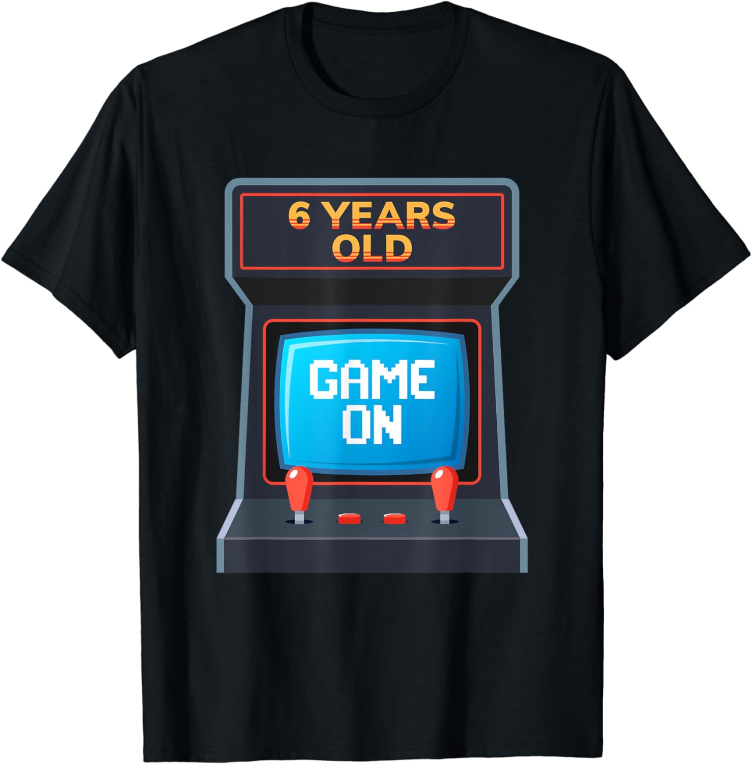 Arcade Game On 6 Year Old Gamer Birthday Wear Arcade Theme T-Shirt ...
