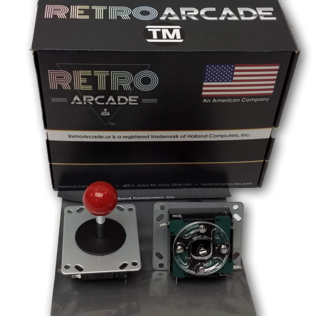 Arcade Joystick with Red Ball - Switchable from 8-way to 4-way ...