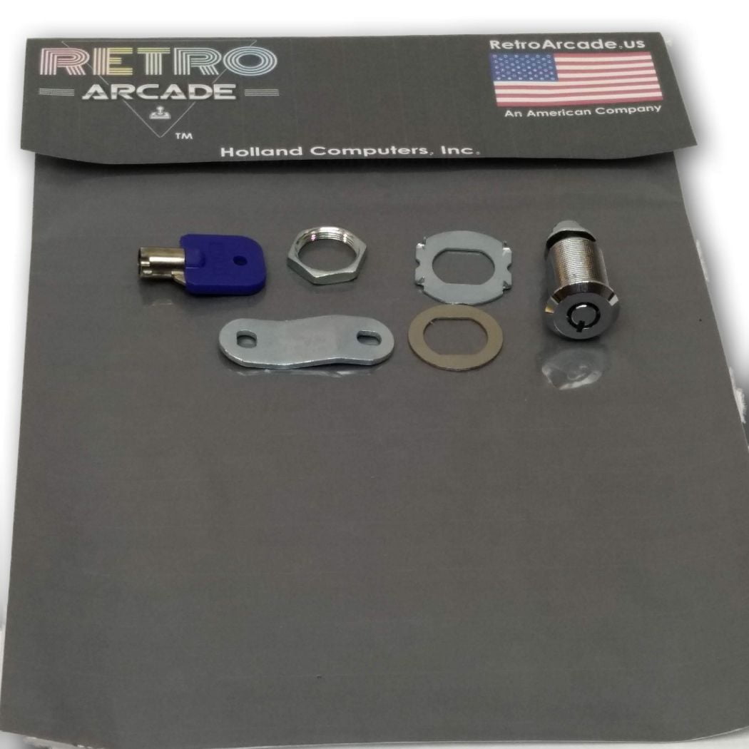 Arcade Pinball game coin door Lock, 23mm, round key, 1 lock and 1 key ...