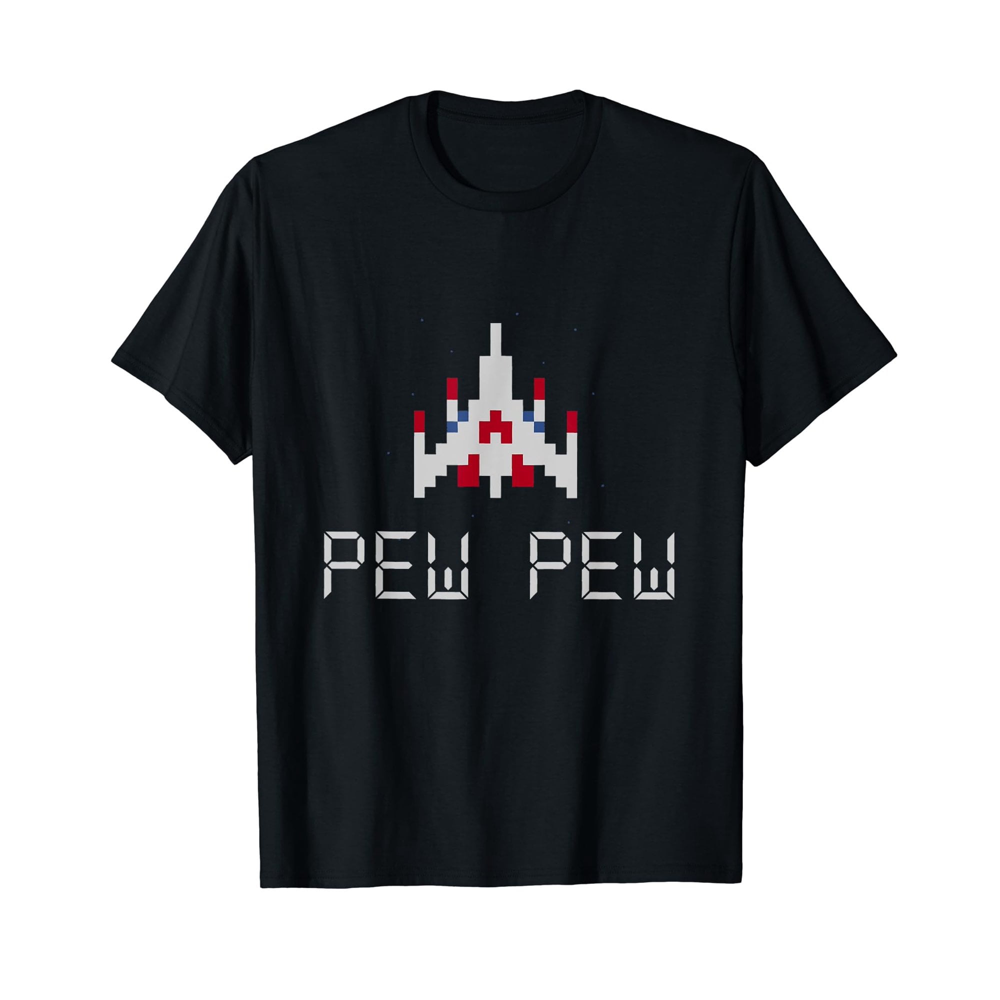 Arcade Retro video game ship T-Shirt Black Tee - Walmart.com