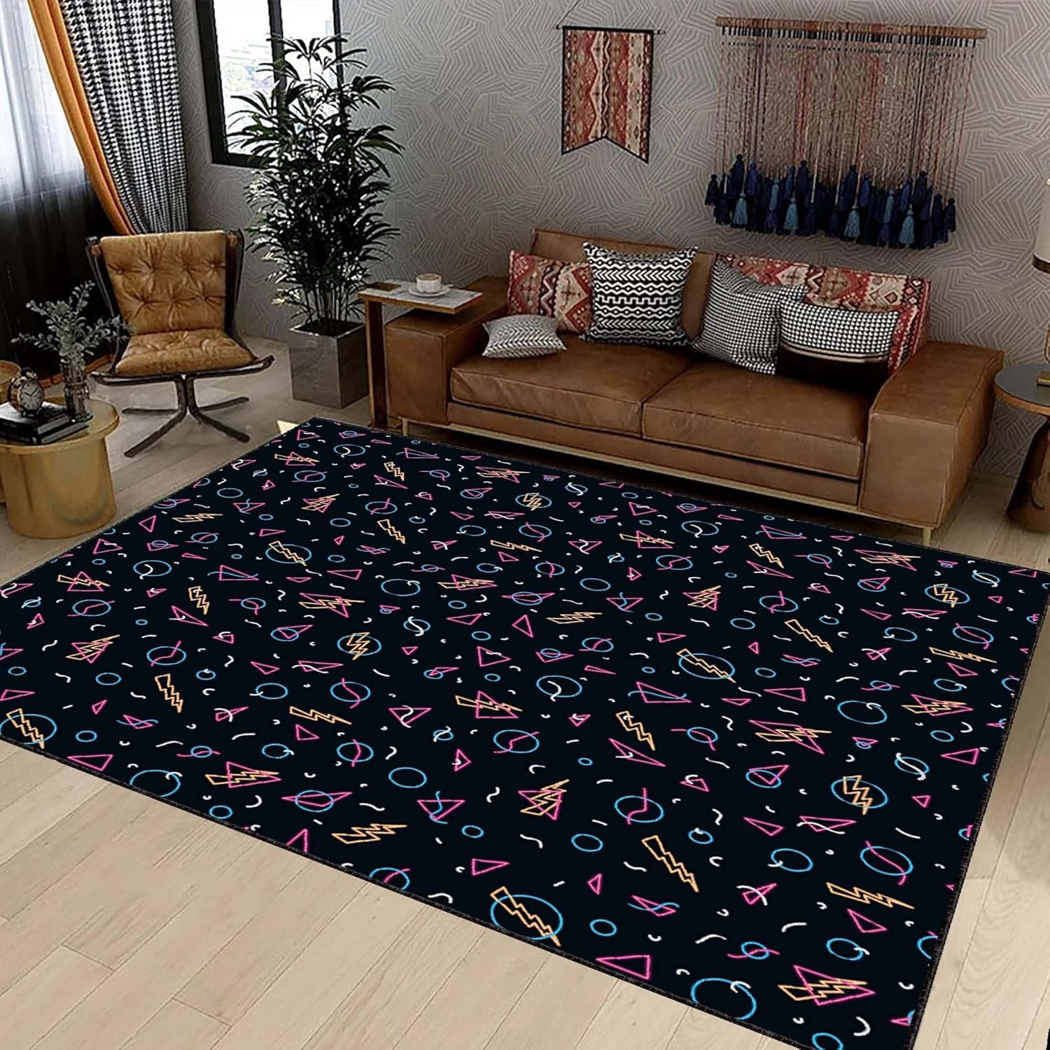 Arcade Rug, Arcade Room Decor, 80S Arcade Rug, Arcade Decor, Abstract ...