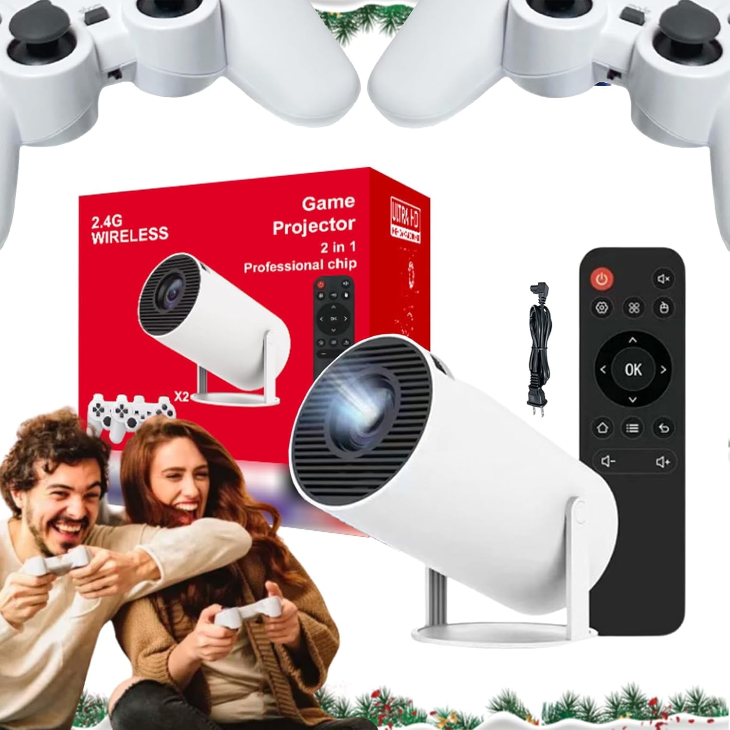 Arcade Vision Projector - 2025 New Console Projector with Retro Games ...