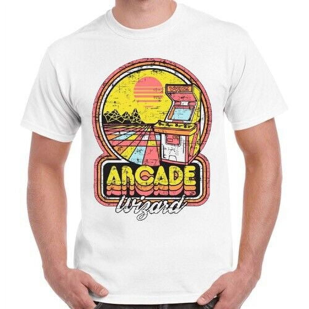 Arcade Wizard 80s Game Tee Top Vintage Super Cool Unisex Ladies T Shirt ...