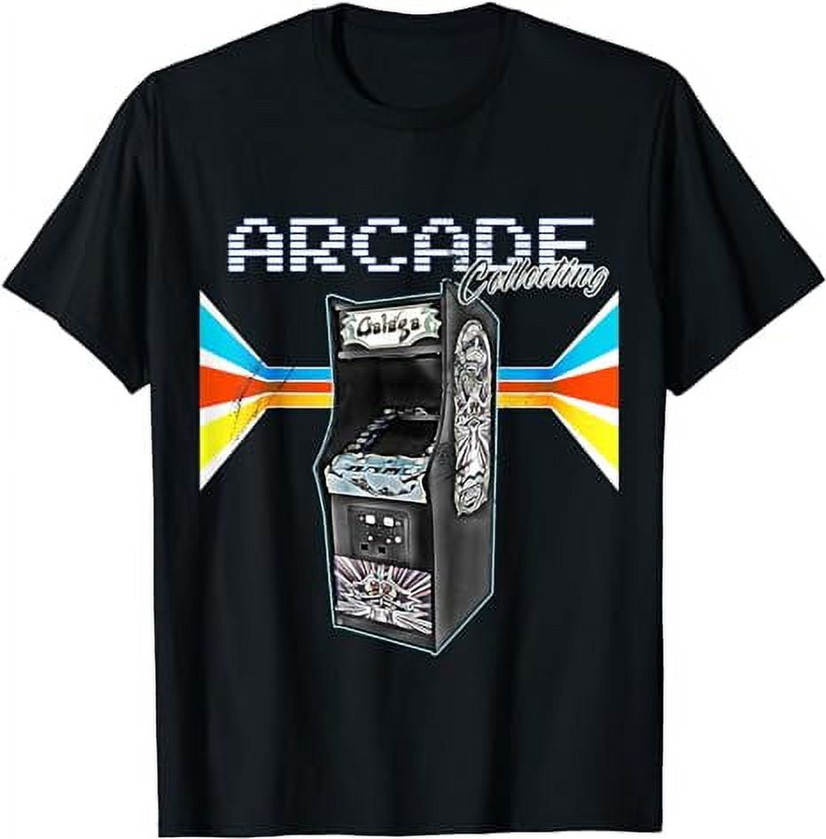 Arcade cabinet machine 1970 1980 1990 Video Game Collection T-Shirt ...
