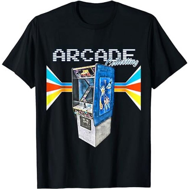 Arcade cabinet machine 1970 1980 1990 Video Game Collection T-Shirt ...