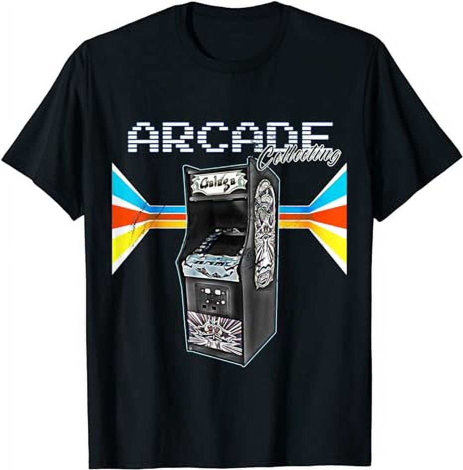 Arcade cabinet machine 1970 1980 1990 Video Game Collection T-Shirt ...
