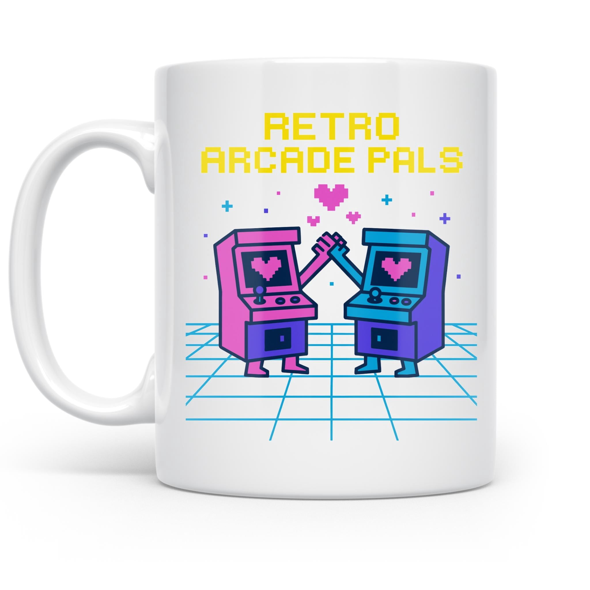 Arcade coffee mug, 11oz retro neon pixel art for players and game ...