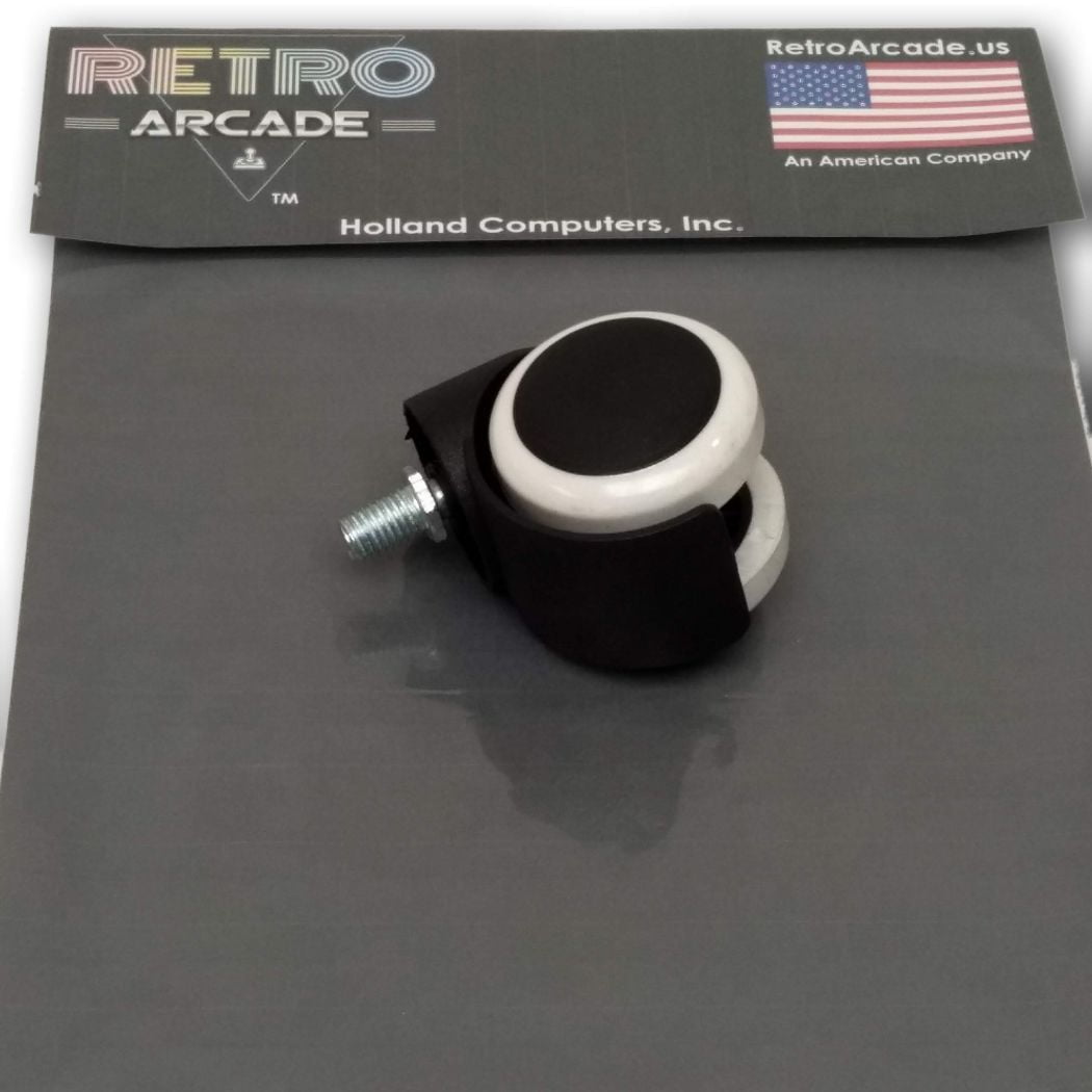 Arcade stool replacement wheel caster, black and white, for use with ...