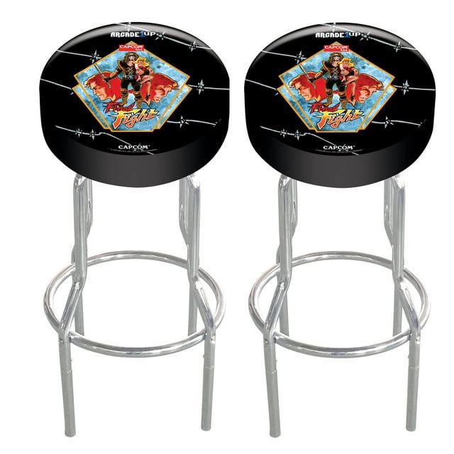 Arcade1Up Final Fight Adjustable Stool, 21.5" to 29.5" Set of 2 ...