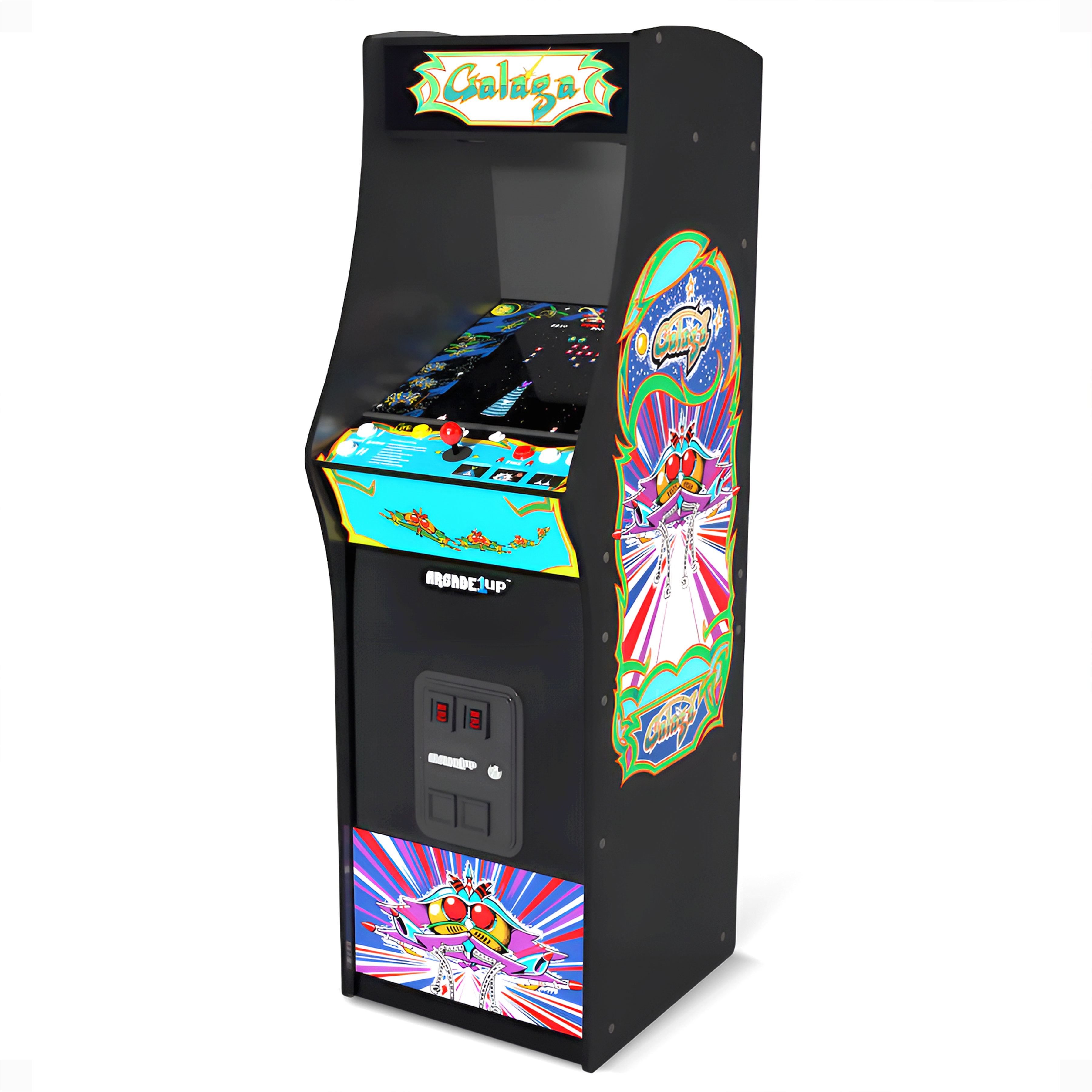 Arcade1Up GALAGA Deluxe Arcade Game Machine 5-Foot Stand-Up Cabinet ...