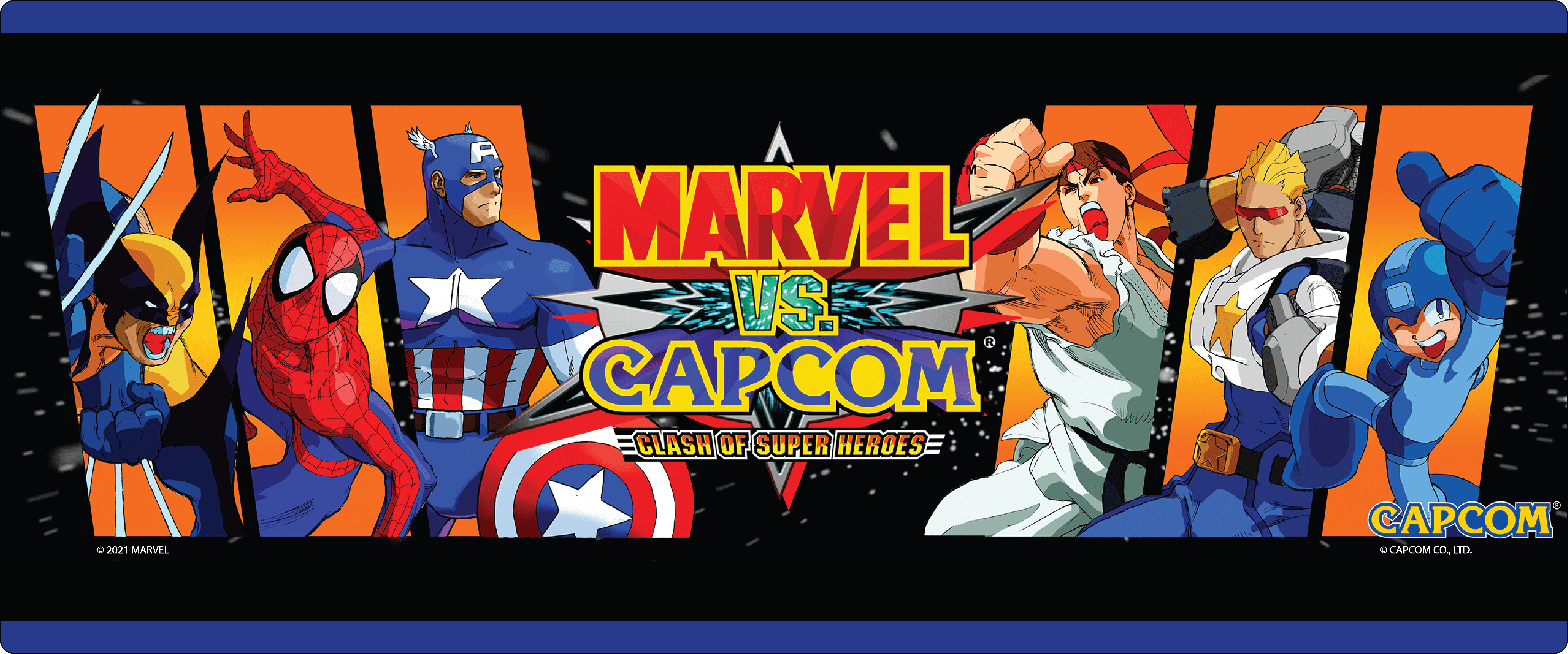 Arcade1Up Marvel vs Capcom Light Up Wall Mounted Marquee 24x10in Game ...