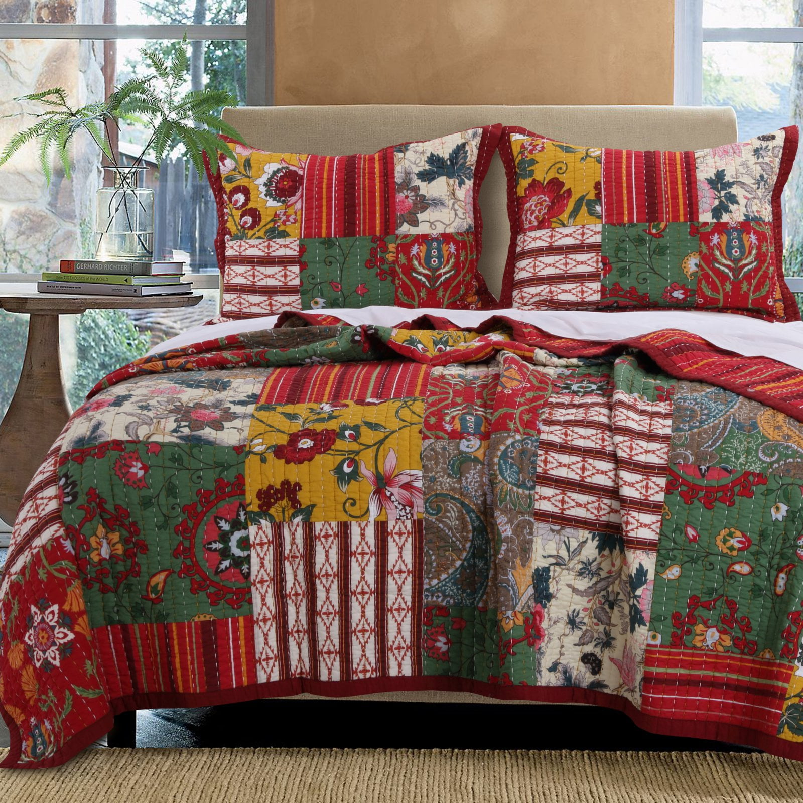 Arcadia Quilt Set, 3-Piece Full/Queen - Walmart.com
