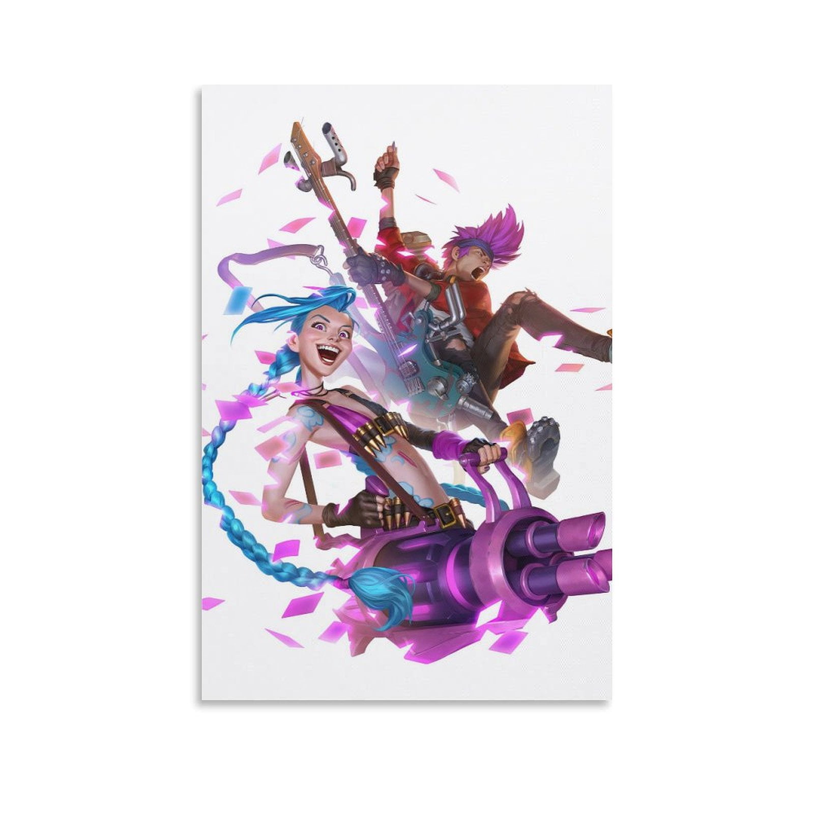 Arcane Anime TV Series Game Jinx Poster (26) Artworks Canvas Poster ...