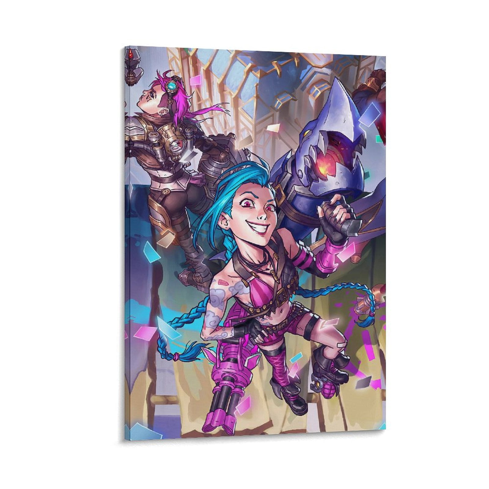 Arcane Anime TV Series Game Jinx Poster (33) Art Poster Canvas Painting ...