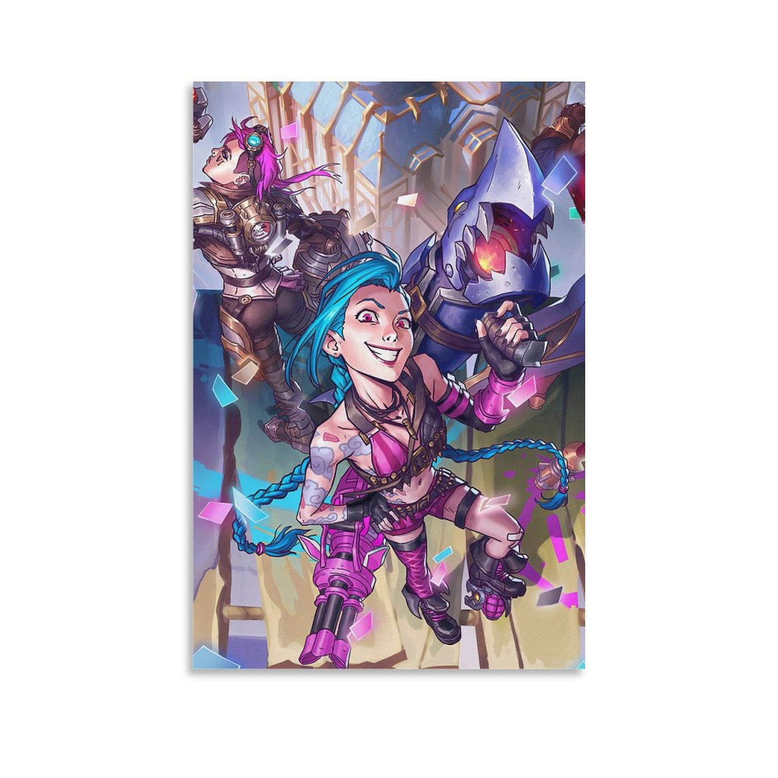 Arcane Anime TV Series Game Jinx Poster (33) Gifts Canvas Painting ...