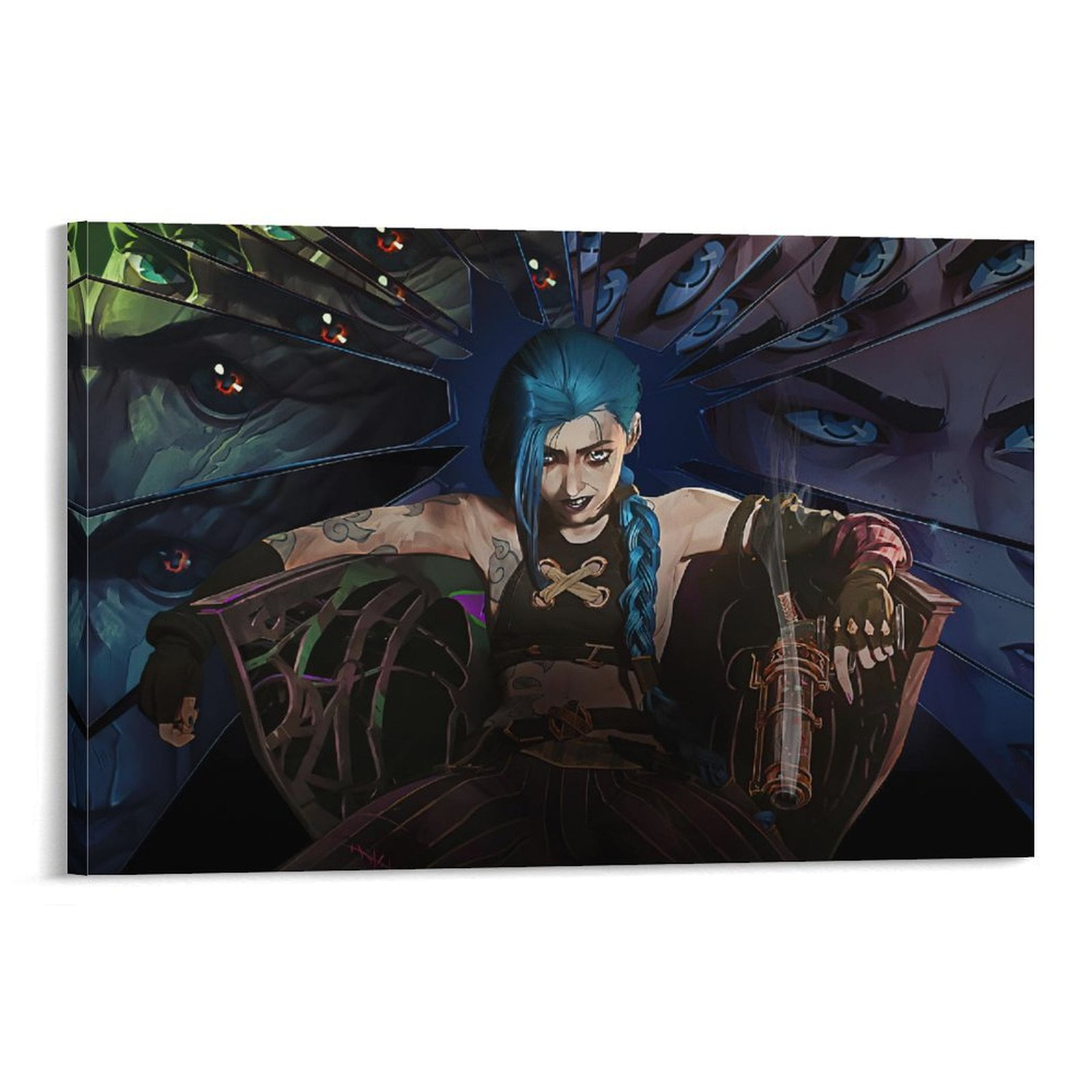 Arcane Anime TV Series Game Jinx Poster (35) Canvas Wall Art Prints ...
