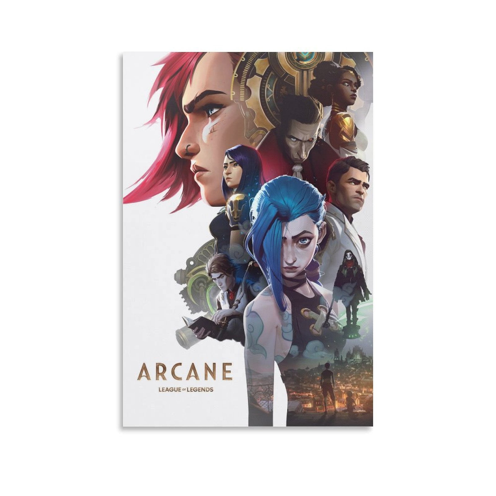 Arcane Anime TV Series Game Jinx Poster (4) Canvas Poster Wall Art ...