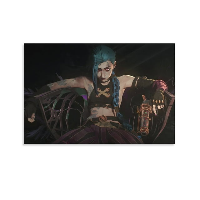 Arcane Anime TV Series Game Jinx Poster (9) Art Poster Canvas Painting ...