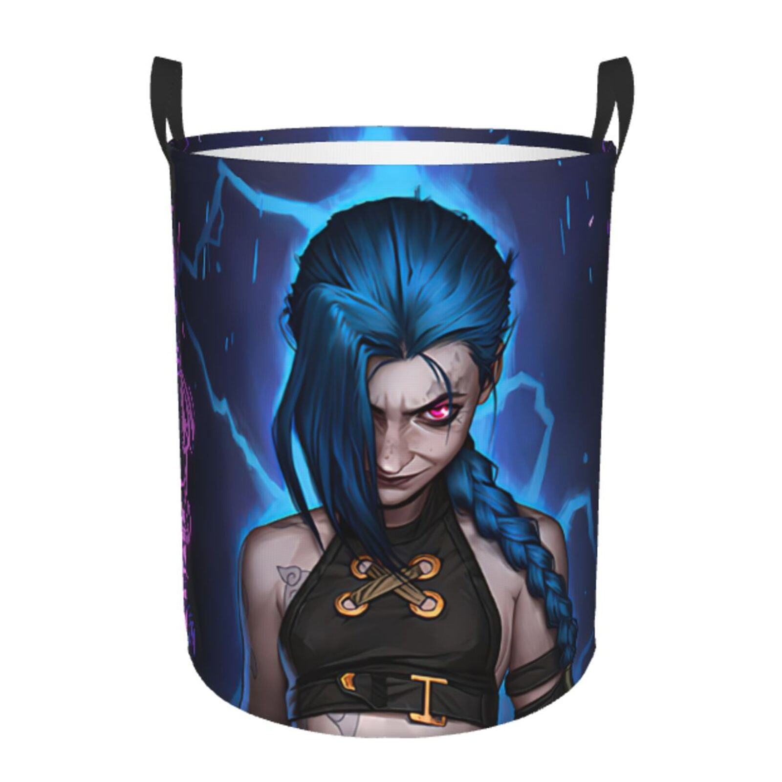 Arcane Blue Jinx Circular Hamper Laundry Basket Dirty Clothes Basket Storage Basket For Home ...