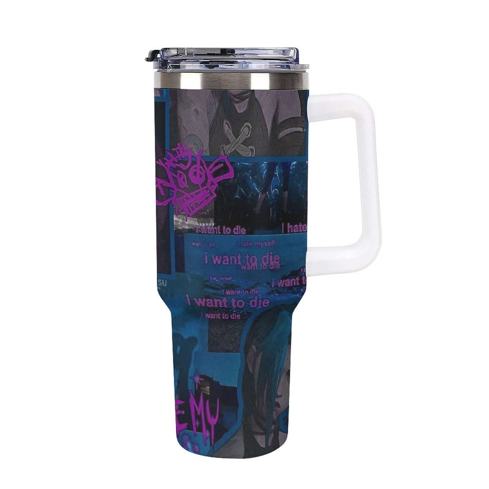 Arcane Car Tumbler with Handle And Straw Lid Large Capacity 40 Oz ...