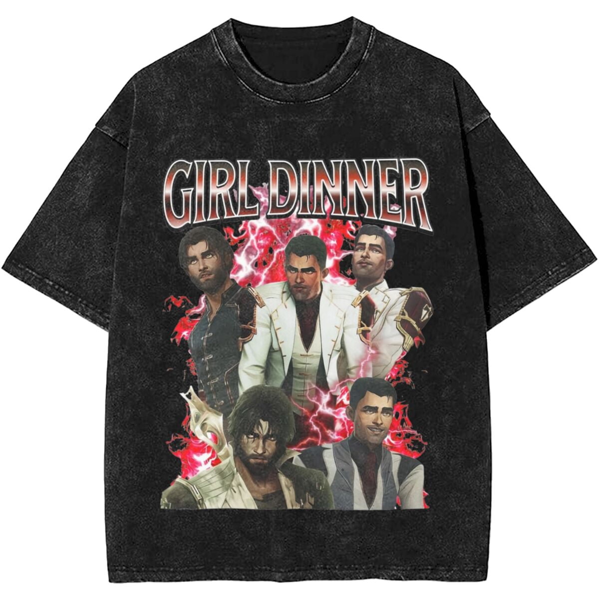 Arcane Characters Streetwear Wash T Shirt Tv Series Graphic Shirt ...