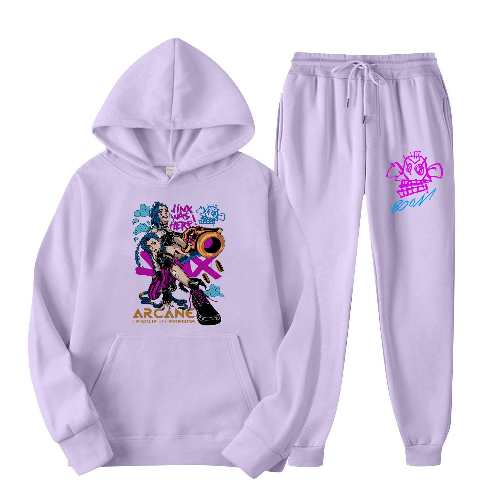Arcane Jinx Arcane Jinx Crew Neck Suits – League of Legends Long Sleeve ...