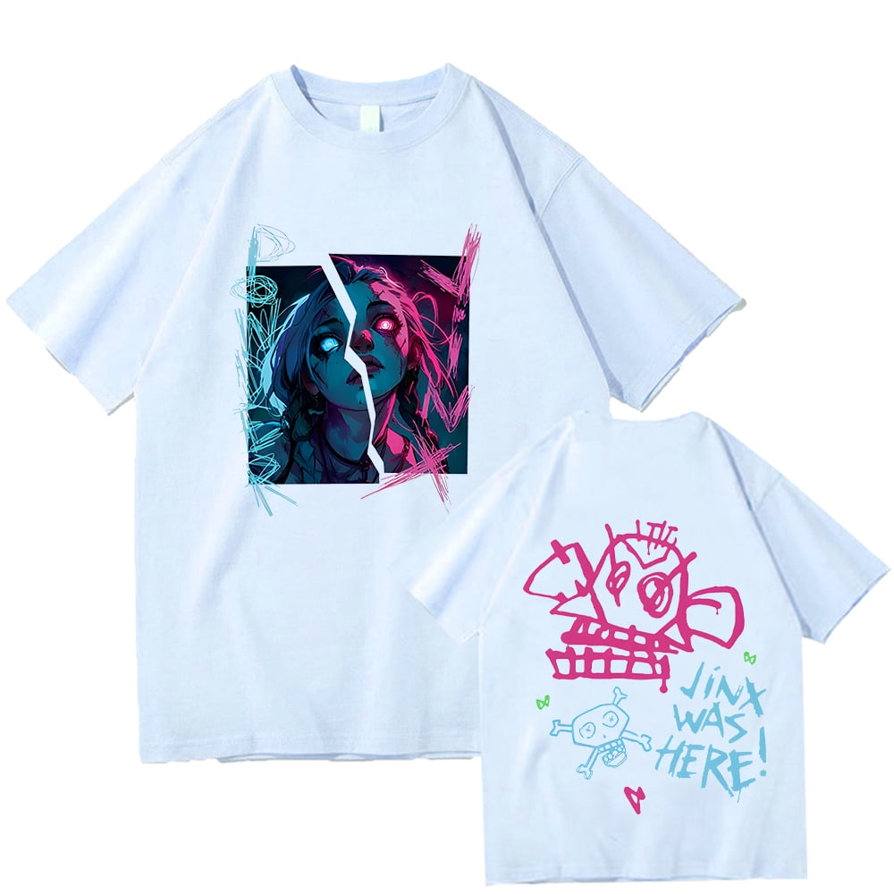 Arcane Jinx Cotton T-shirts Hot Anime Arcane Tee-shirt Fashion New ...