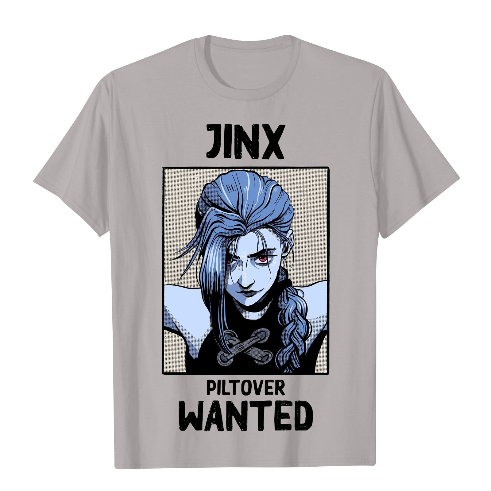 Arcane Jinx Hoodie Stylish Red Graphic T-Shirt Jinx Piltover Wanted ...