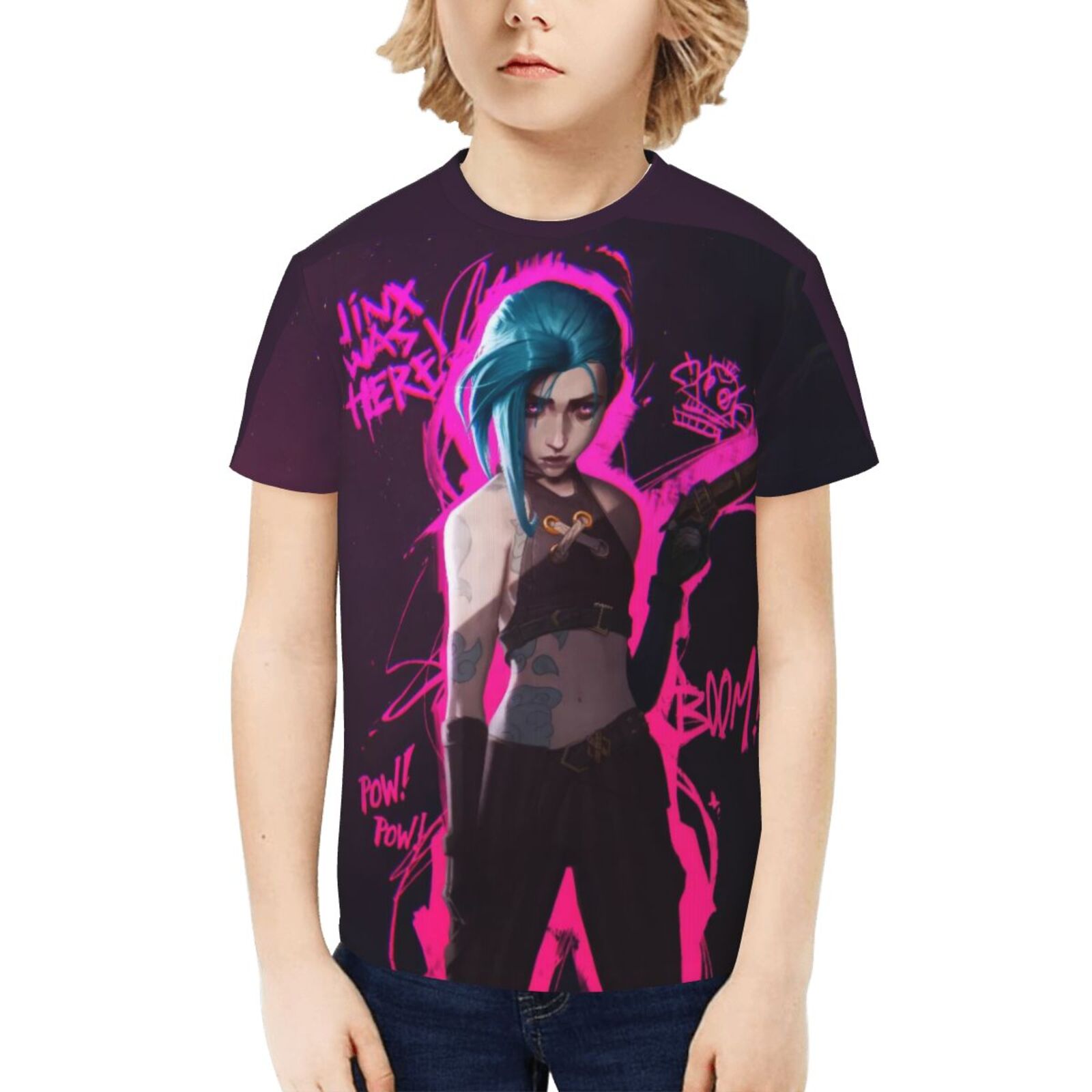 Arcane Jinx Kids T-Shirt 3d Printed Graphic T-Shirts Boys And Girls ...