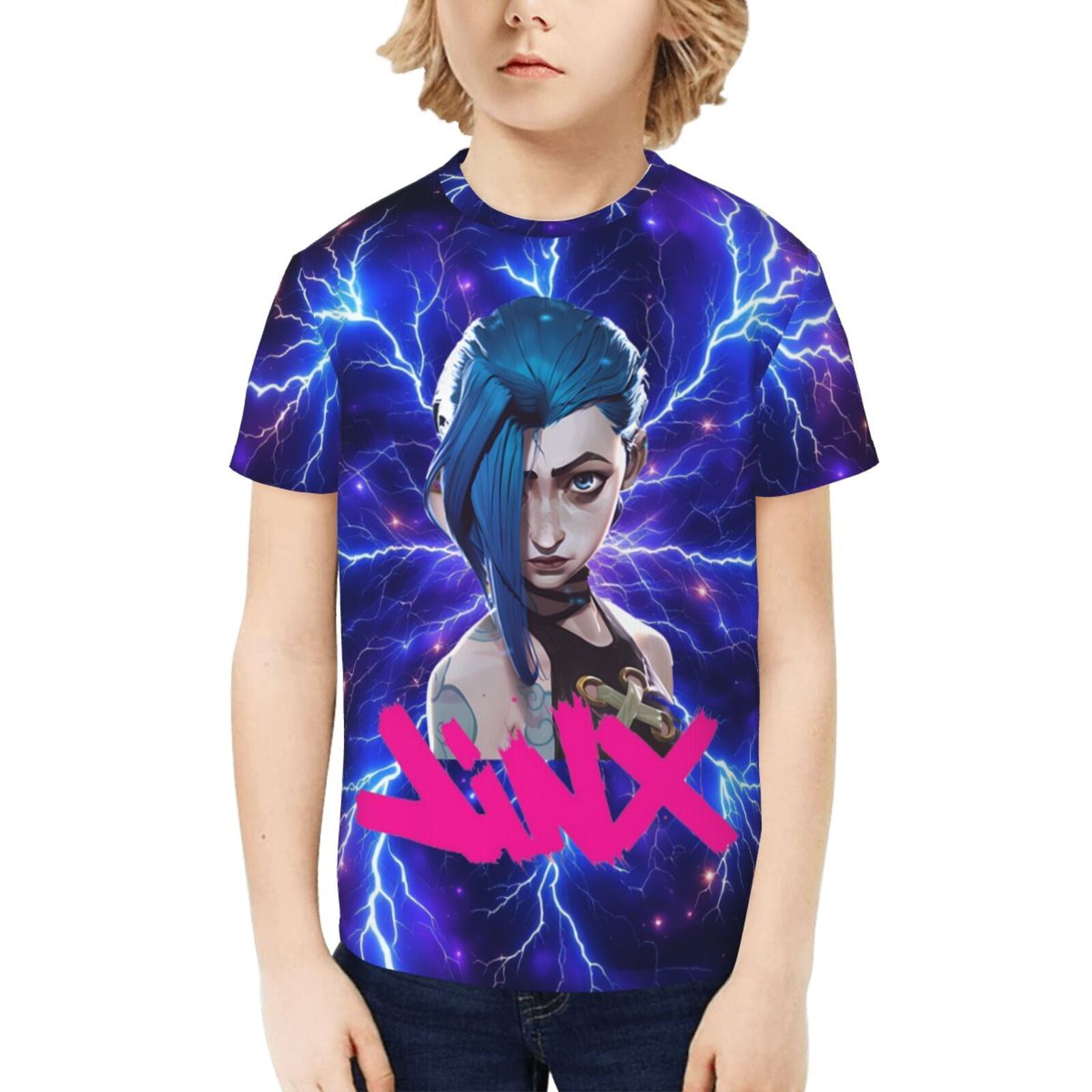 Arcane Jinx Kids T-Shirt 3d Printed Graphic T-Shirts Boys And Girls ...