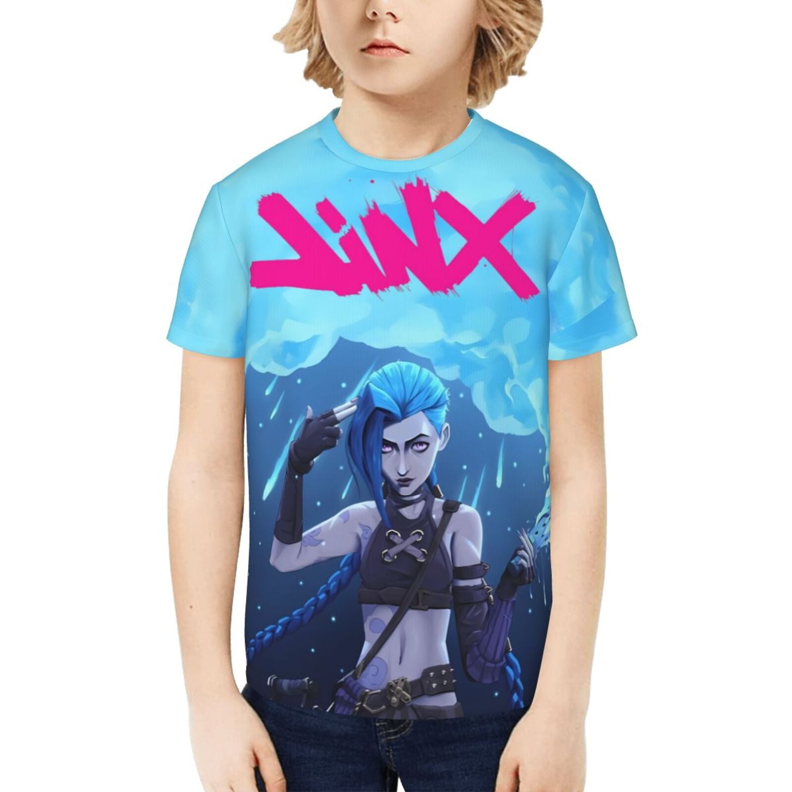 Arcane Jinx Kids T-Shirt 3d Printed Graphic T-Shirts Boys And Girls ...