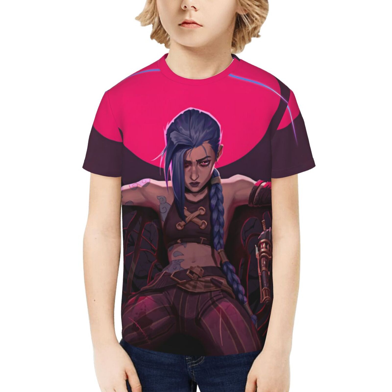 Arcane Jinx Kids T-Shirt 3d Printed Graphic T-Shirts Boys And Girls ...