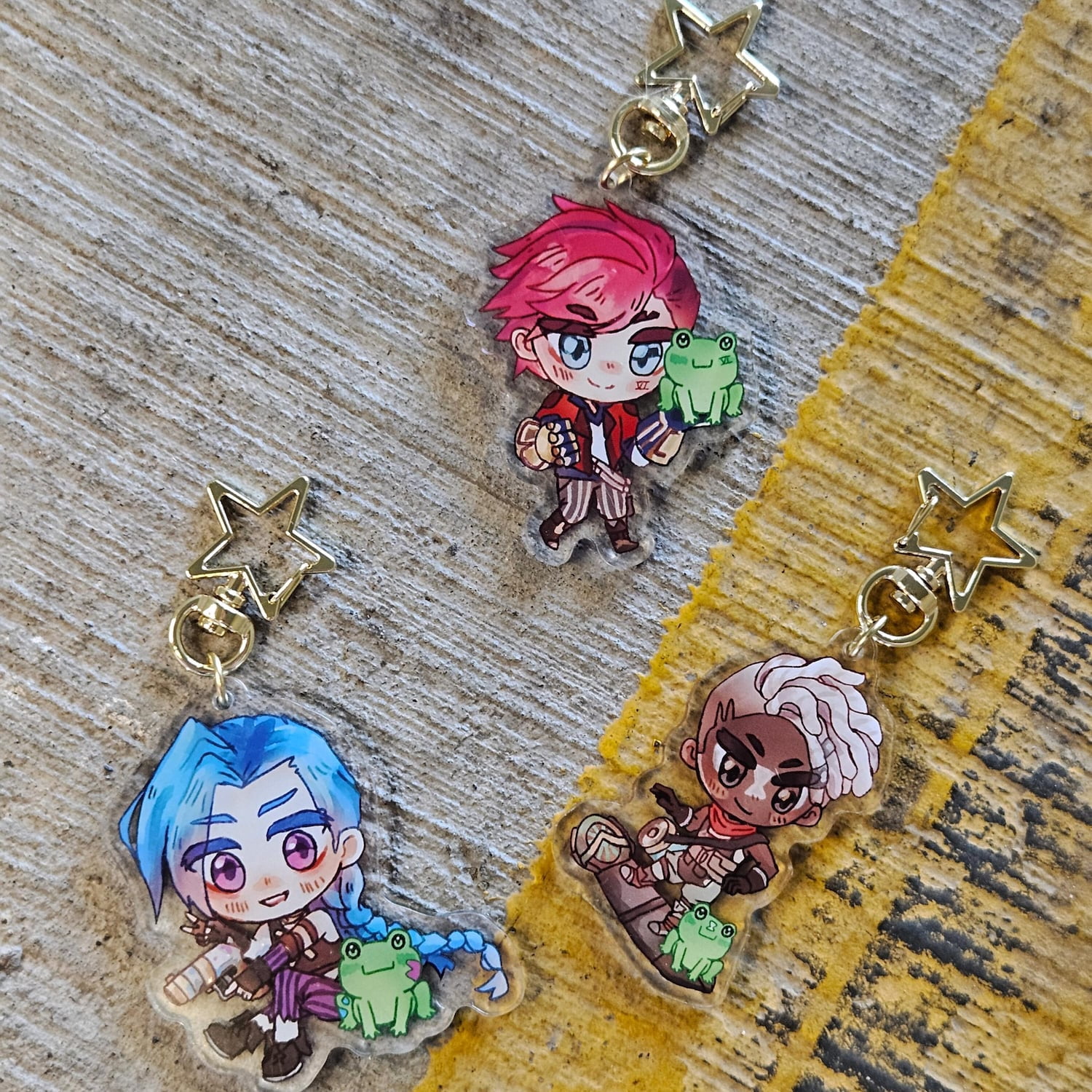 Arcane Jinx Vi Ekko Frog | Double-Sided 2.5 Acrylic Keychains" (1 ...