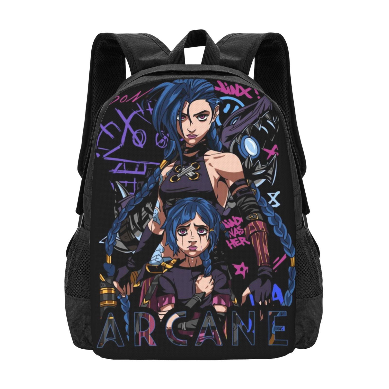 Arcane League of Legends Backpack, Jinx 3D Printed School Backpack ...