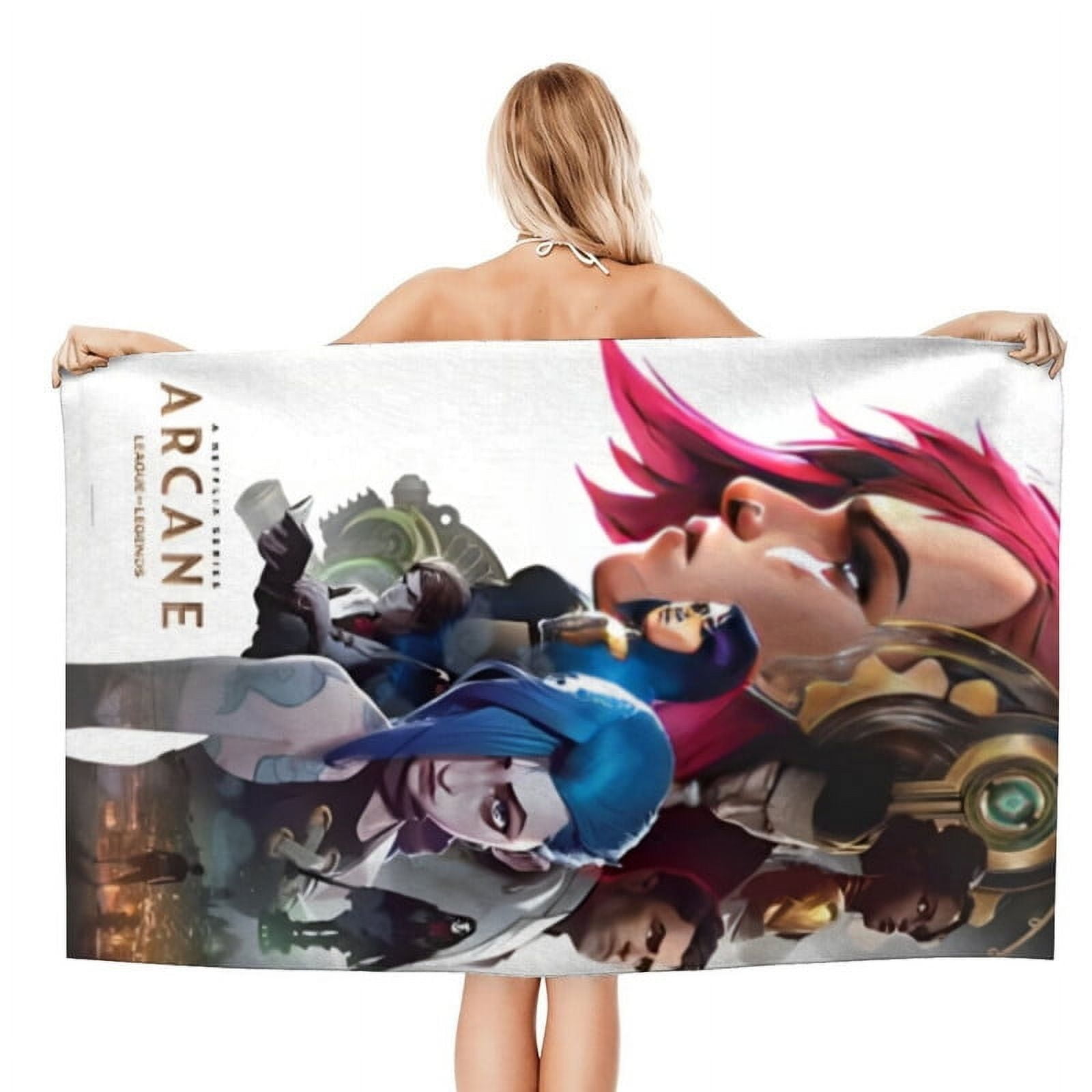 Arcane League of Legends Beach Quick Drying Towel，"Quick-Dry, Sand-Free, Lightweight & Compact ...