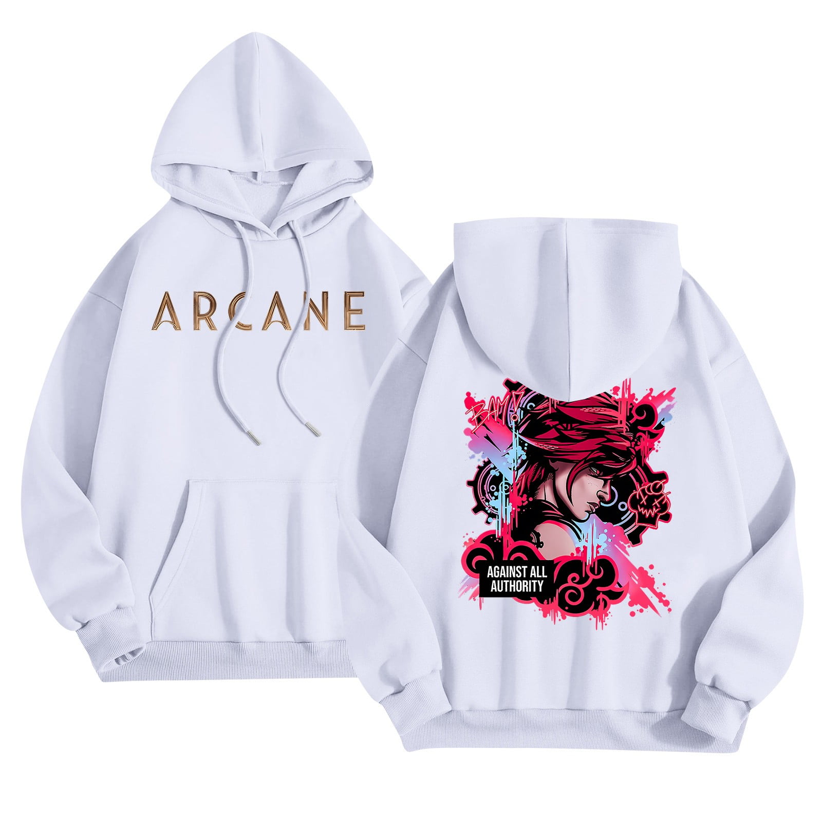 Arcane League of Legends Hoodie for Men Women Front & Back Art Adult ...