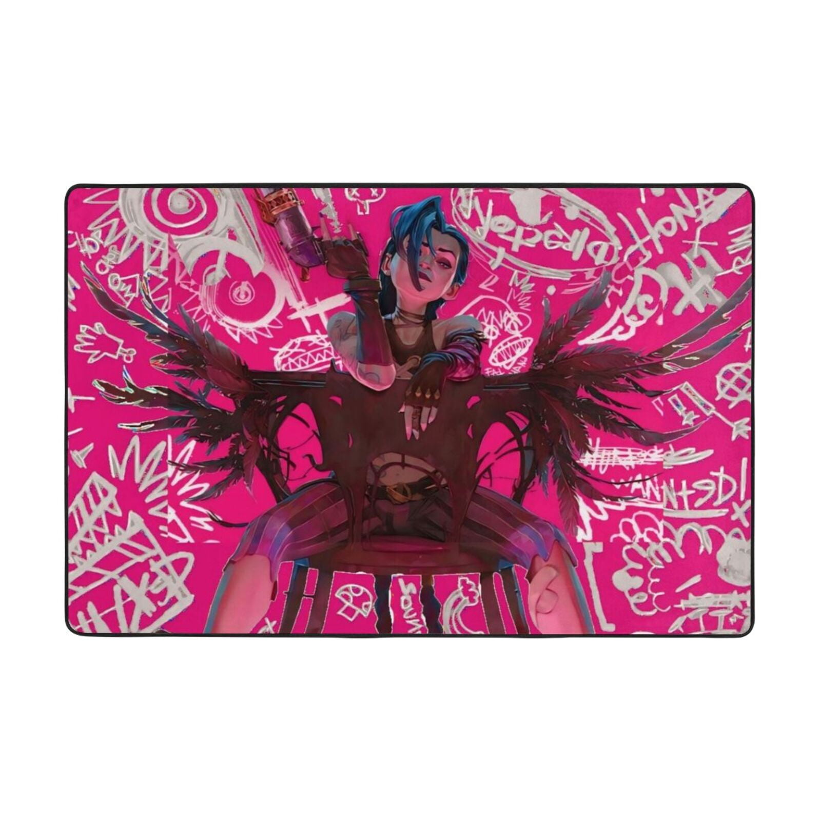 Arcane League of Legends Jinx Rug, Non-Slip Carpet Mats, Arcane League ...