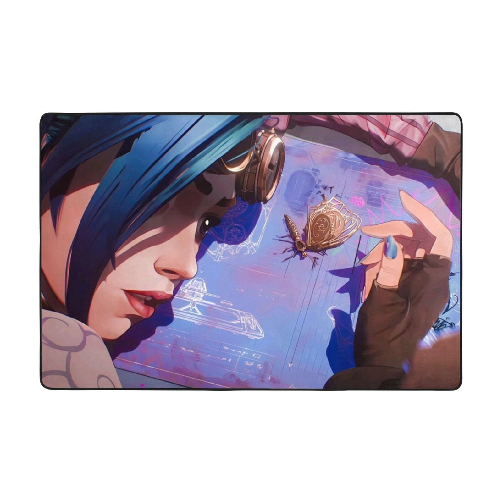 Arcane League of Legends Jinx Rug, Non-Slip Carpet Mats, Arcane League ...