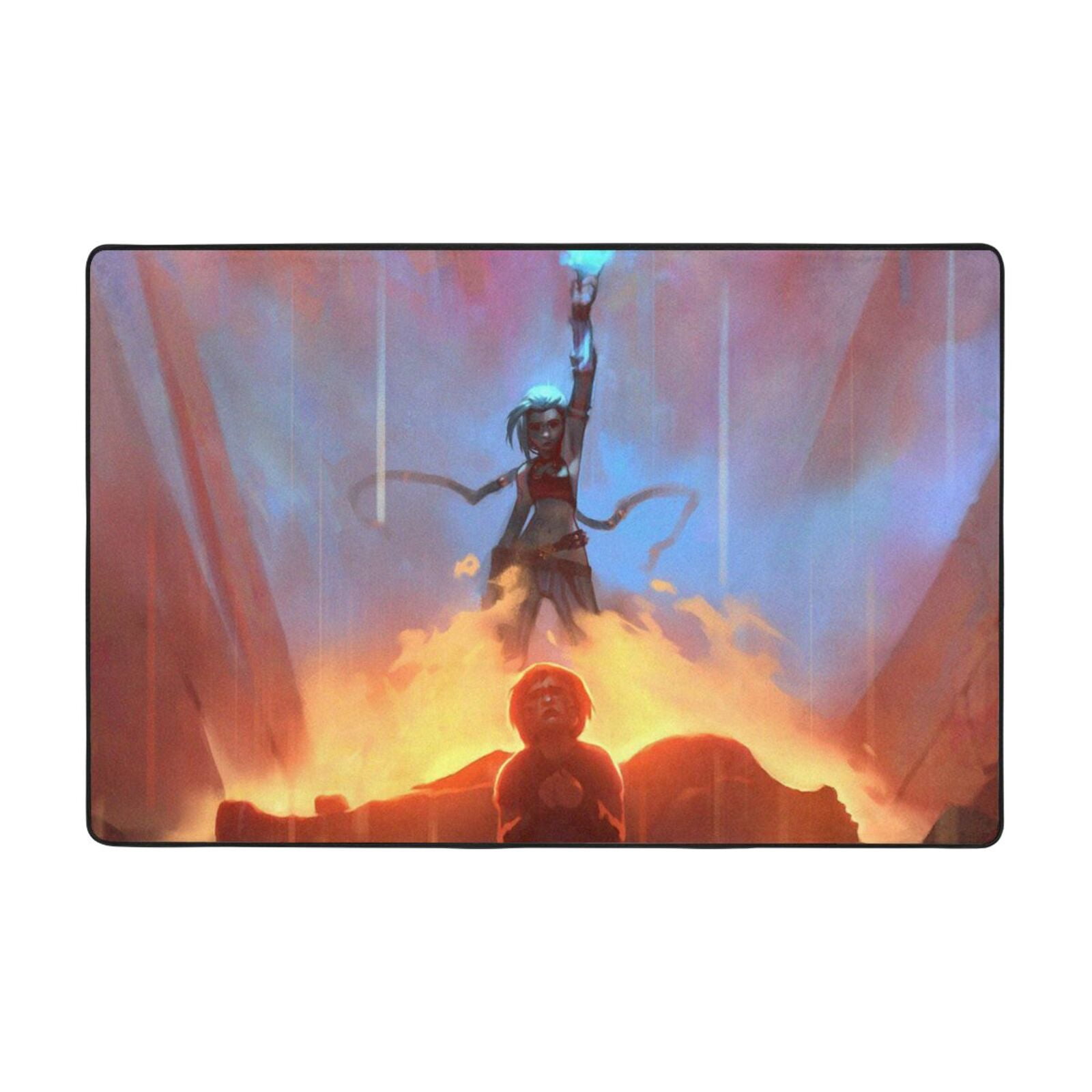 Arcane League of Legends Jinx Rug, Non-Slip Carpet Mats, Arcane League ...