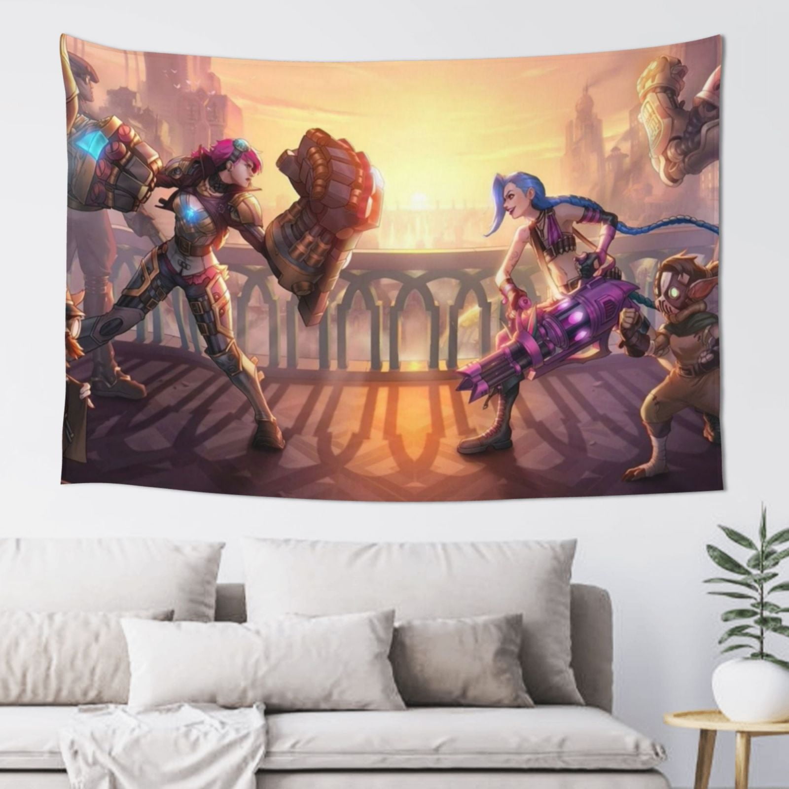 Arcane League of Legends Tapestry Poster – LOL Vibrant Art Wall Hanging ...